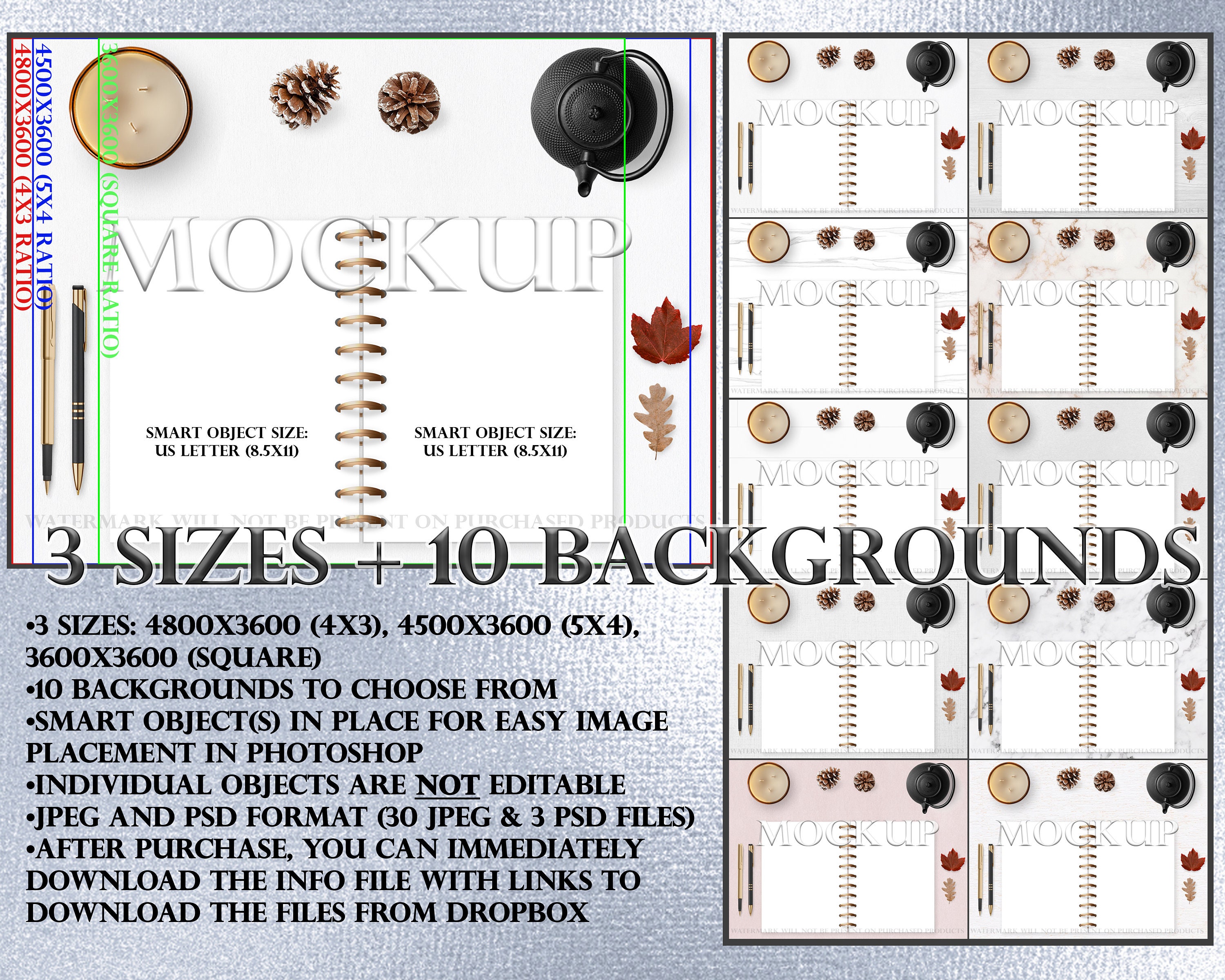 Fall Mockup Bundle 48 Different Objects: Ipad Disc Planner - Etsy