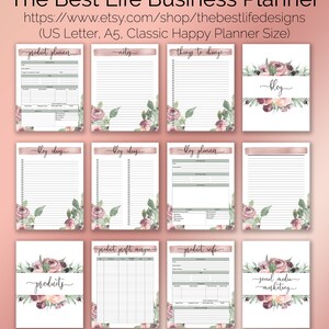 CUSTOMIZABLE Business Planner/binder Printables Bookkeeping Blogging ...