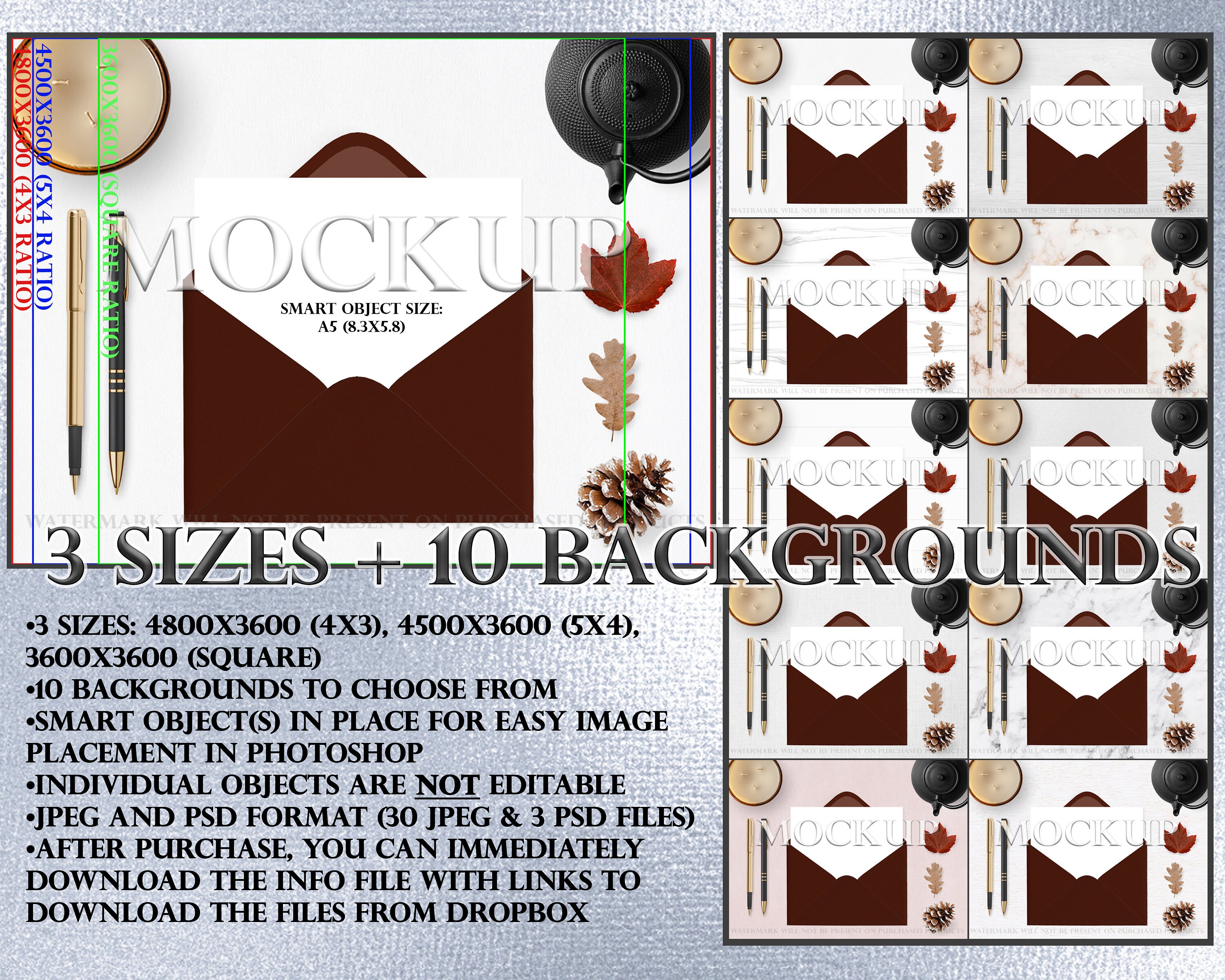 Fall Mockup Bundle 48 Different Objects: Ipad, Disc Planner, Binder ...