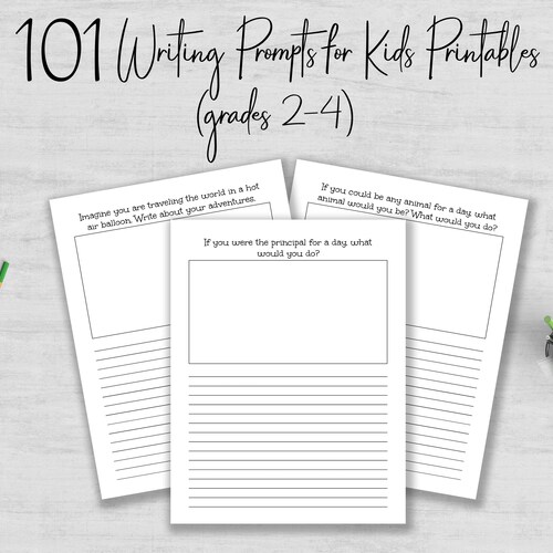Journal Writing Prompts for Kids Printable - Etsy