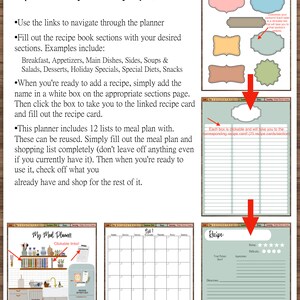 Vertical Digital Meal Planner Recipe Book/cookbook Hyperlinked for ...