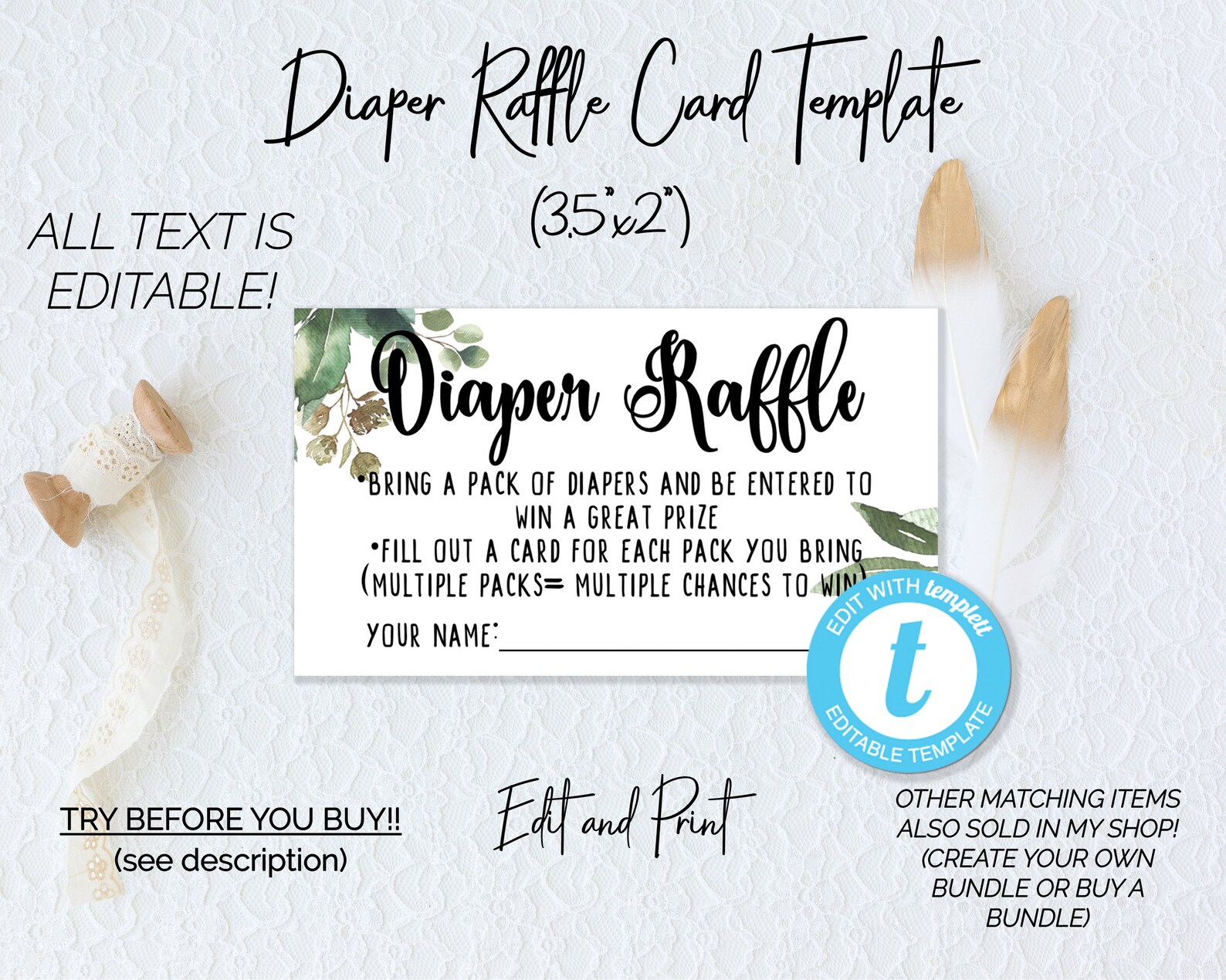 Editable Baby Shower Invitation Printable BUNDLE edit in Your - Etsy