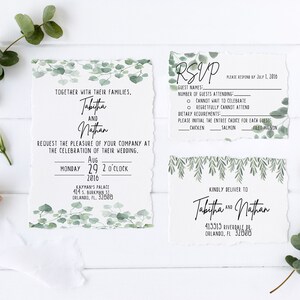 28pc Customizable Wedding Collection Printables boho Greenery Style ...