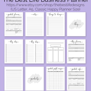 CUSTOMIZABLE Business Planner/binder Printables Bookkeeping - Etsy