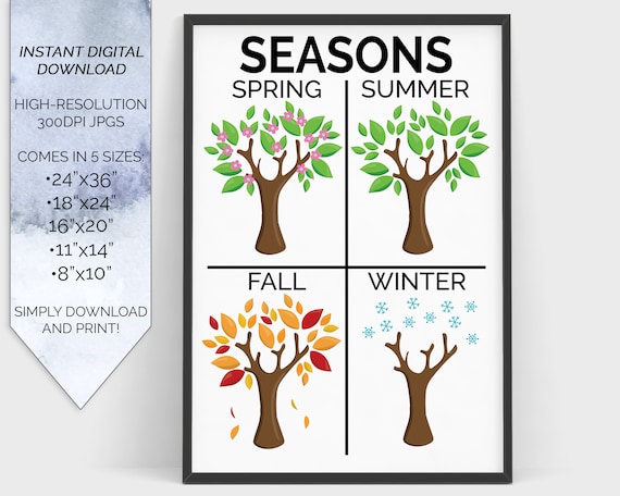 Seasons Chart For Kids