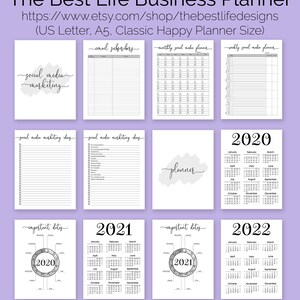 CUSTOMIZABLE Business Planner/binder Printables Bookkeeping - Etsy