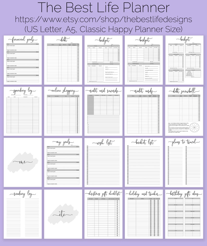 2022 2023 CUSTOMIZABLE Home Management Binder Life Planner - Etsy