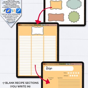 Vertical Digital Meal Planner Recipe Book/cookbook Hyperlinked for ...
