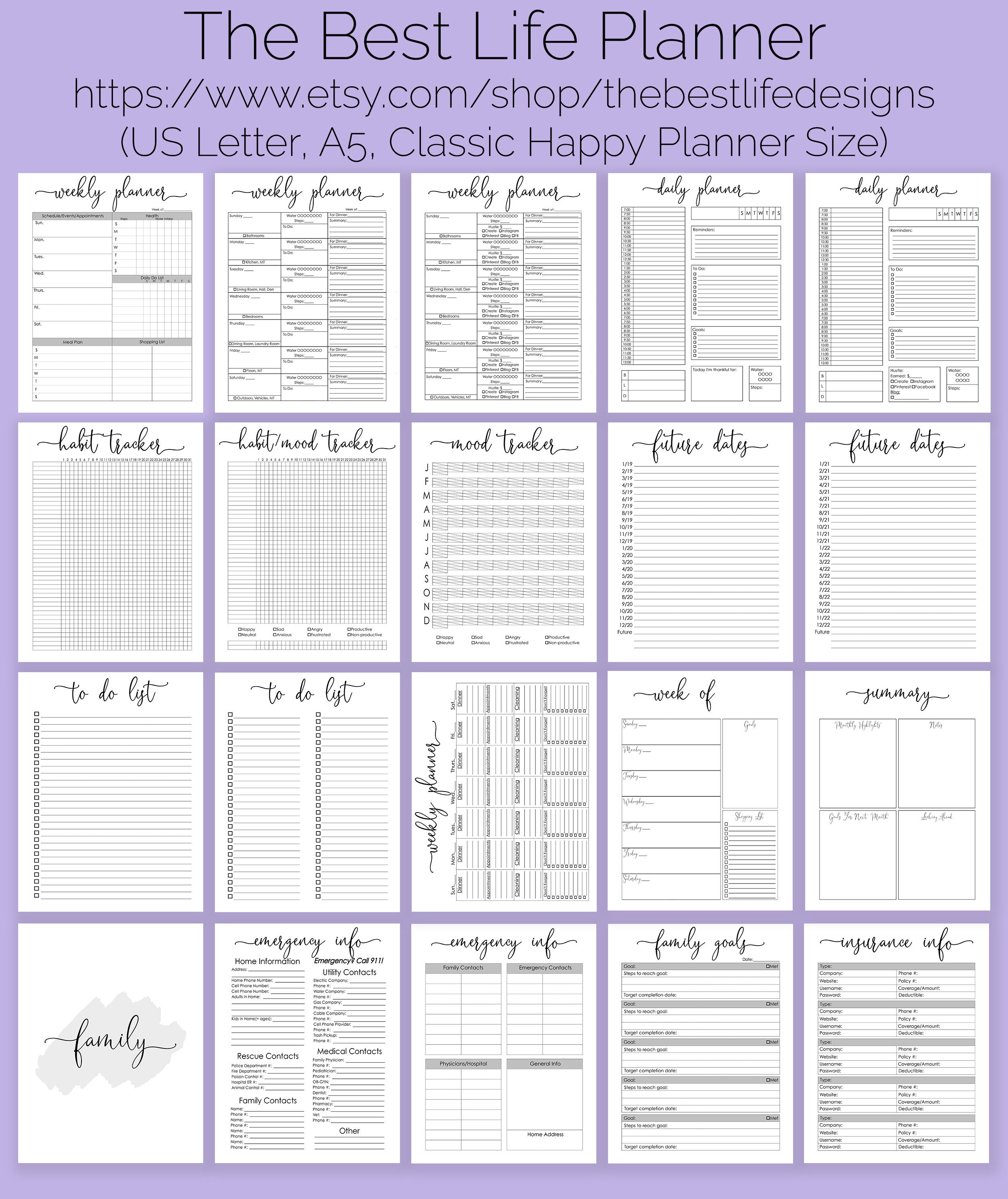 2022 2023 CUSTOMIZABLE Home Management Binder Life Planner | Etsy