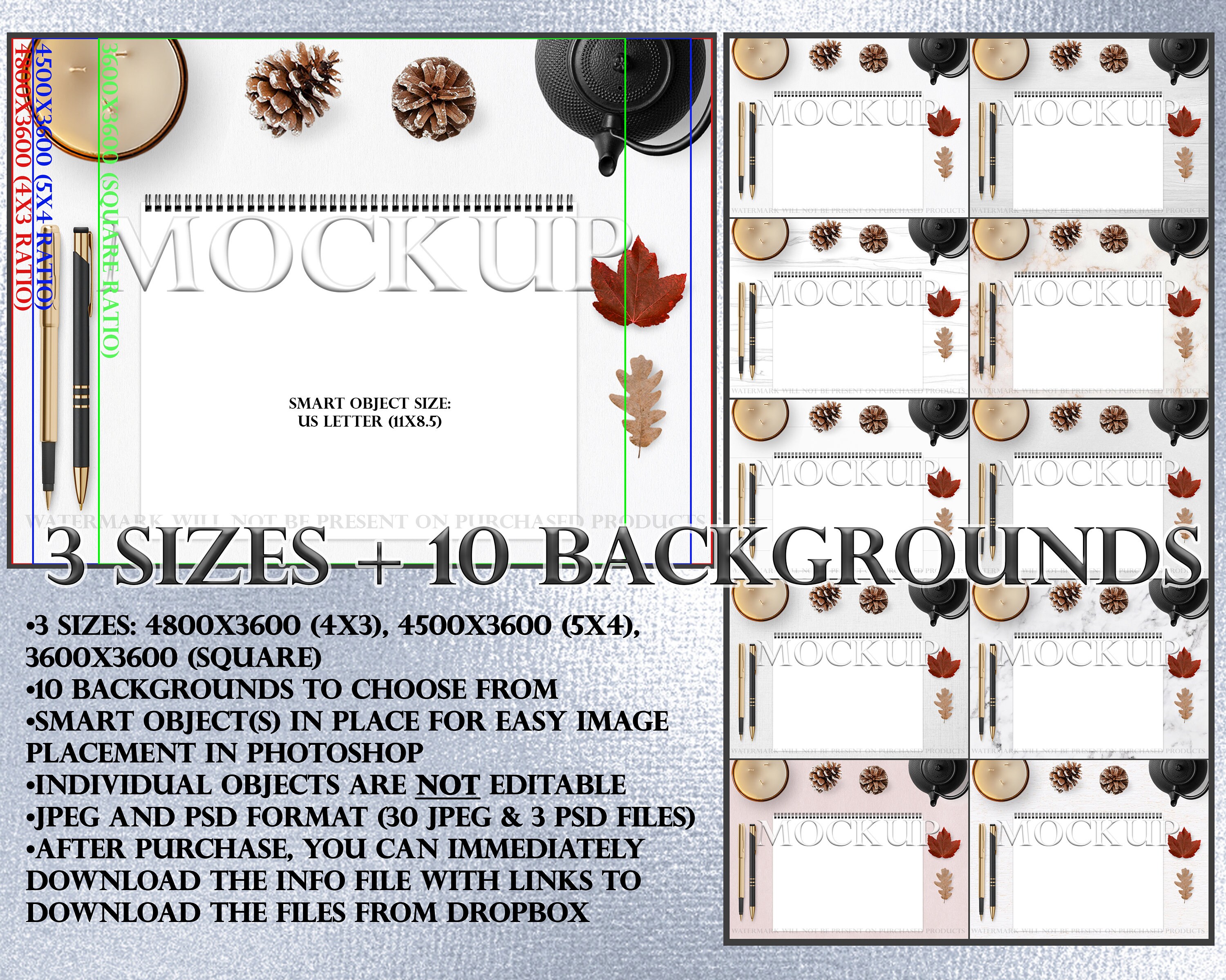 Fall Mockup Bundle 48 Different Objects: Ipad Disc Planner - Etsy