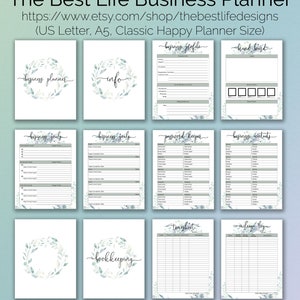 CUSTOMIZABLE Business Planner Binder Bookkeeping Social Media Blog ...