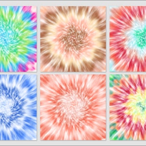 Tie Dye Digital Paper, Tie Dye Backgrounds, Colorful Tie-dye Scrapbook ...