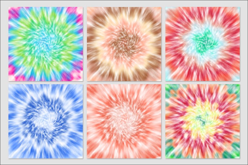 Tie Dye Digital Paper, Tie Dye Backgrounds, Colorful Tie-dye Scrapbook ...