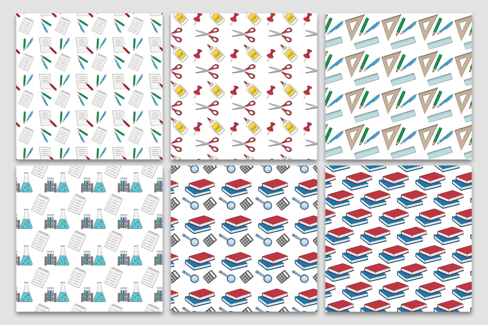 Back to School School Digital Paper Scrapbook Papers School - Etsy