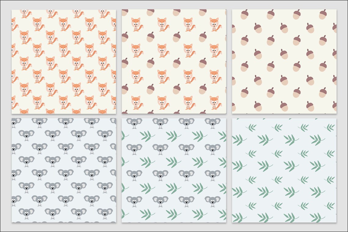 Animals Digital Paper Animal Scrapbook Papers Animal Papers - Etsy