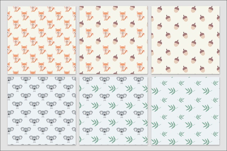 Animals Digital Paper Animal Scrapbook Papers Animal Papers - Etsy