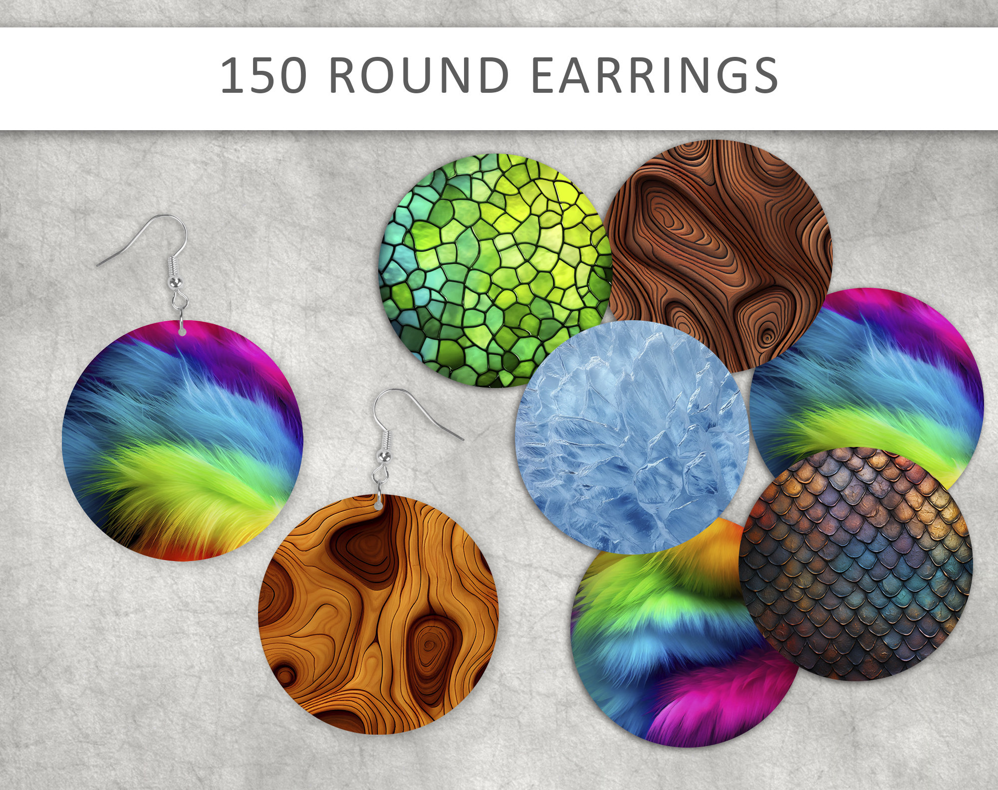 150 Round Earring Designs: Sublimation PNG Bundle (digital Download) - Etsy