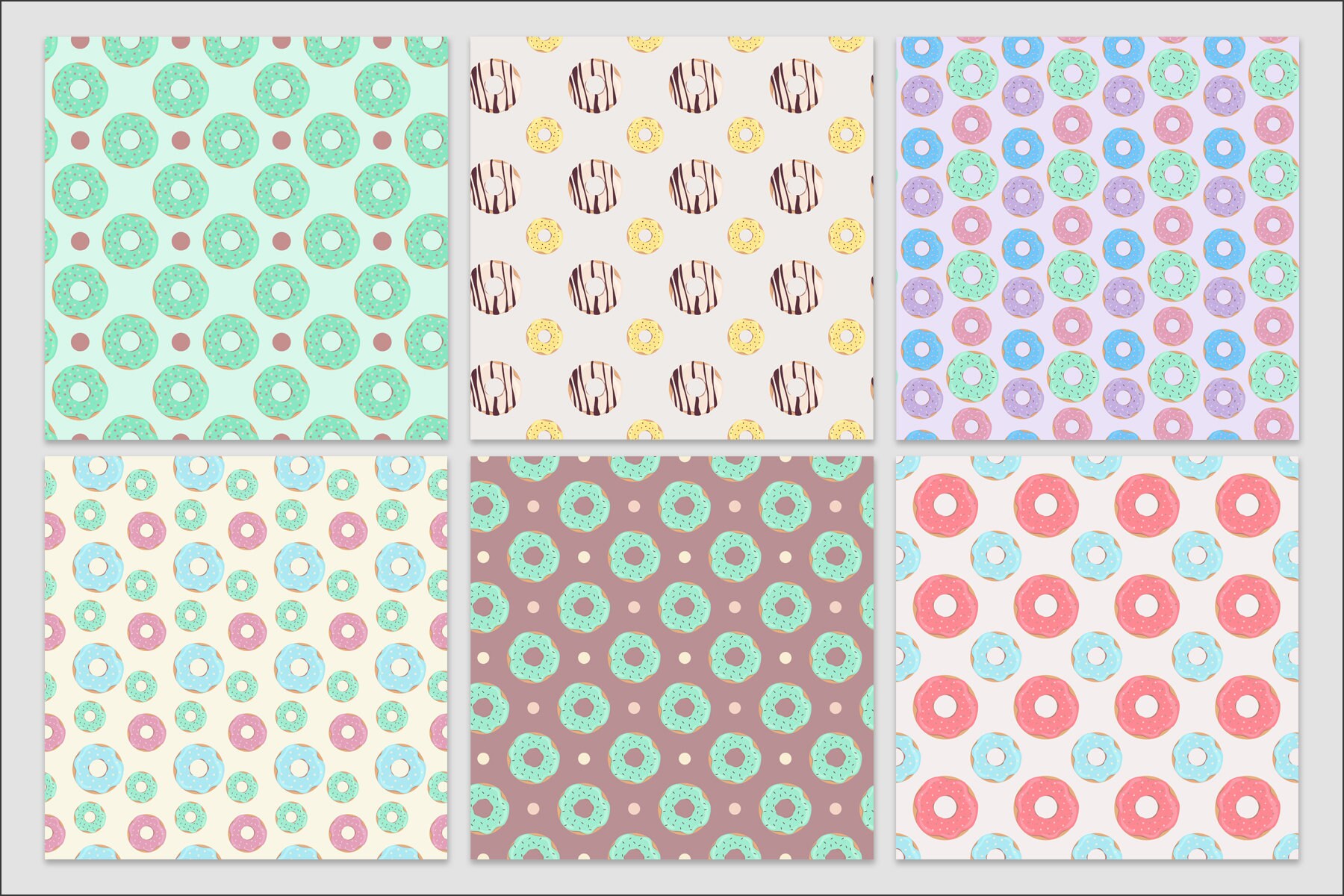 Donuts Digital Paper, Scrapbook Paper, Dunkin Donuts, Digital Scrapbook ...