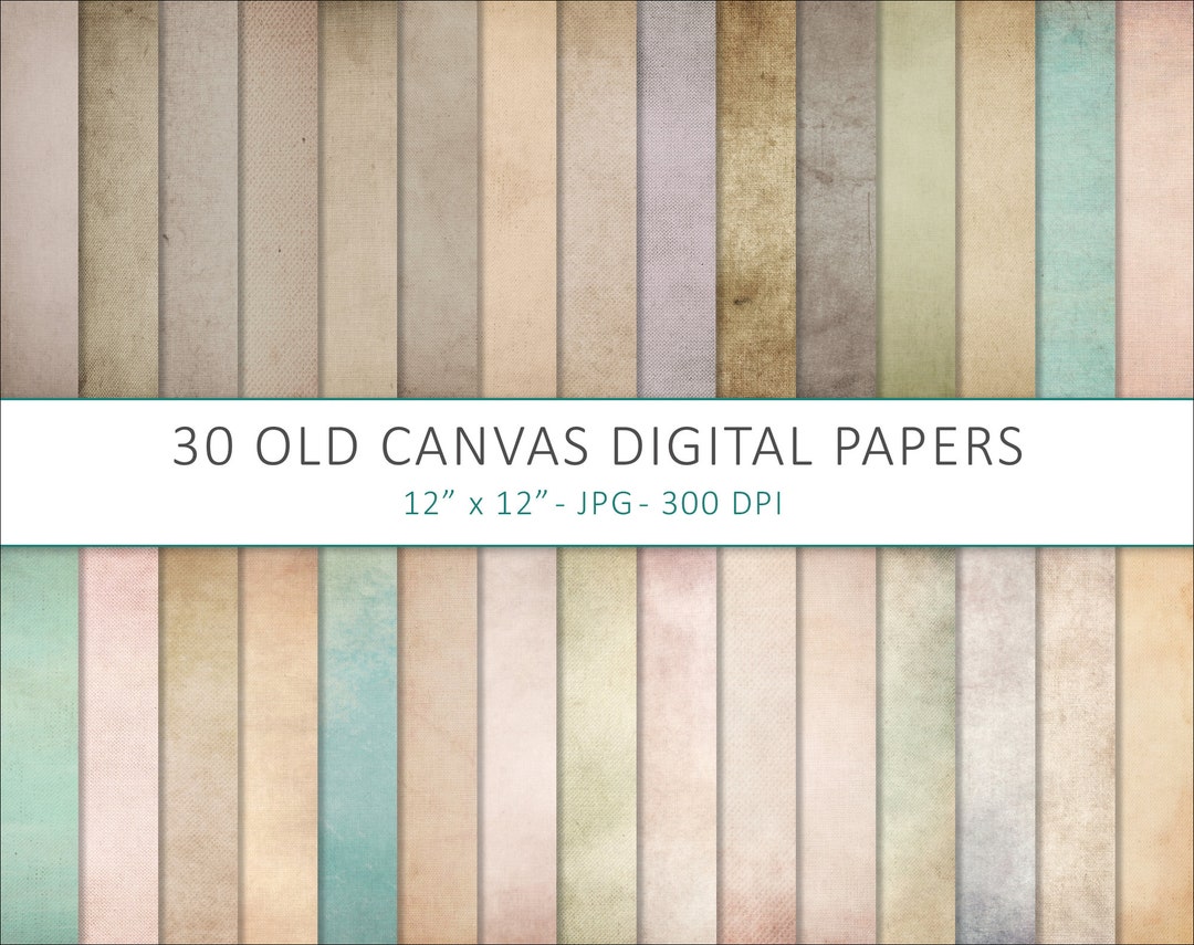 Aged Linen Canvas Digital Paper, Vintage Scrapbook (digital Download ...