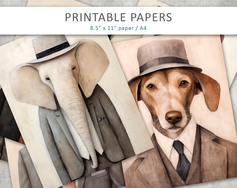 Animal Illustration Journal Pages, Animal Illustration, Printable ...