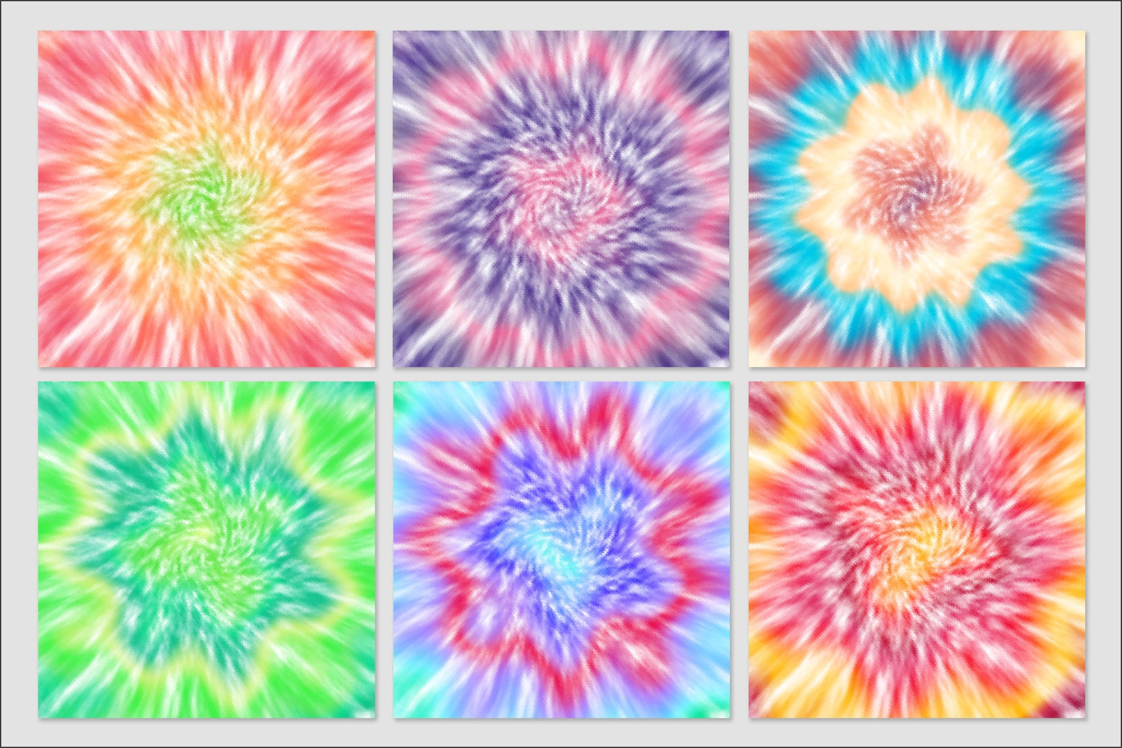 Tie Dye Digital Paper, Tie Dye Backgrounds, Colorful Tie-dye Scrapbook ...