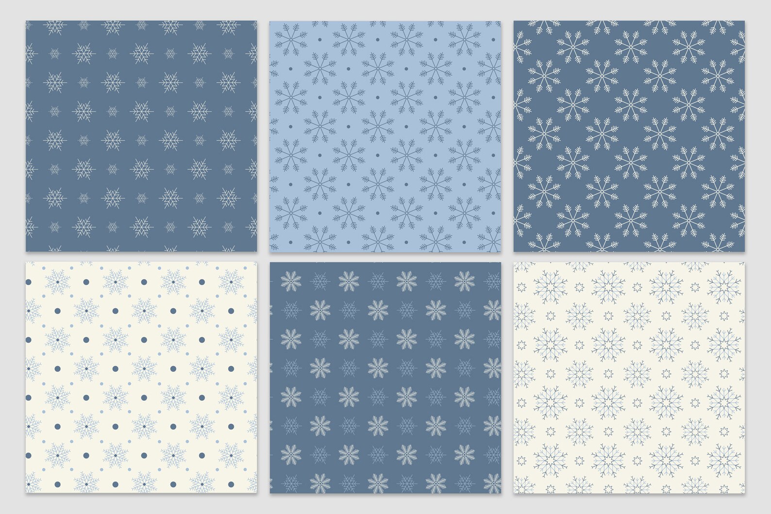 Snowflakes Digital Paper Paper Snowflakes Winter Digital - Etsy