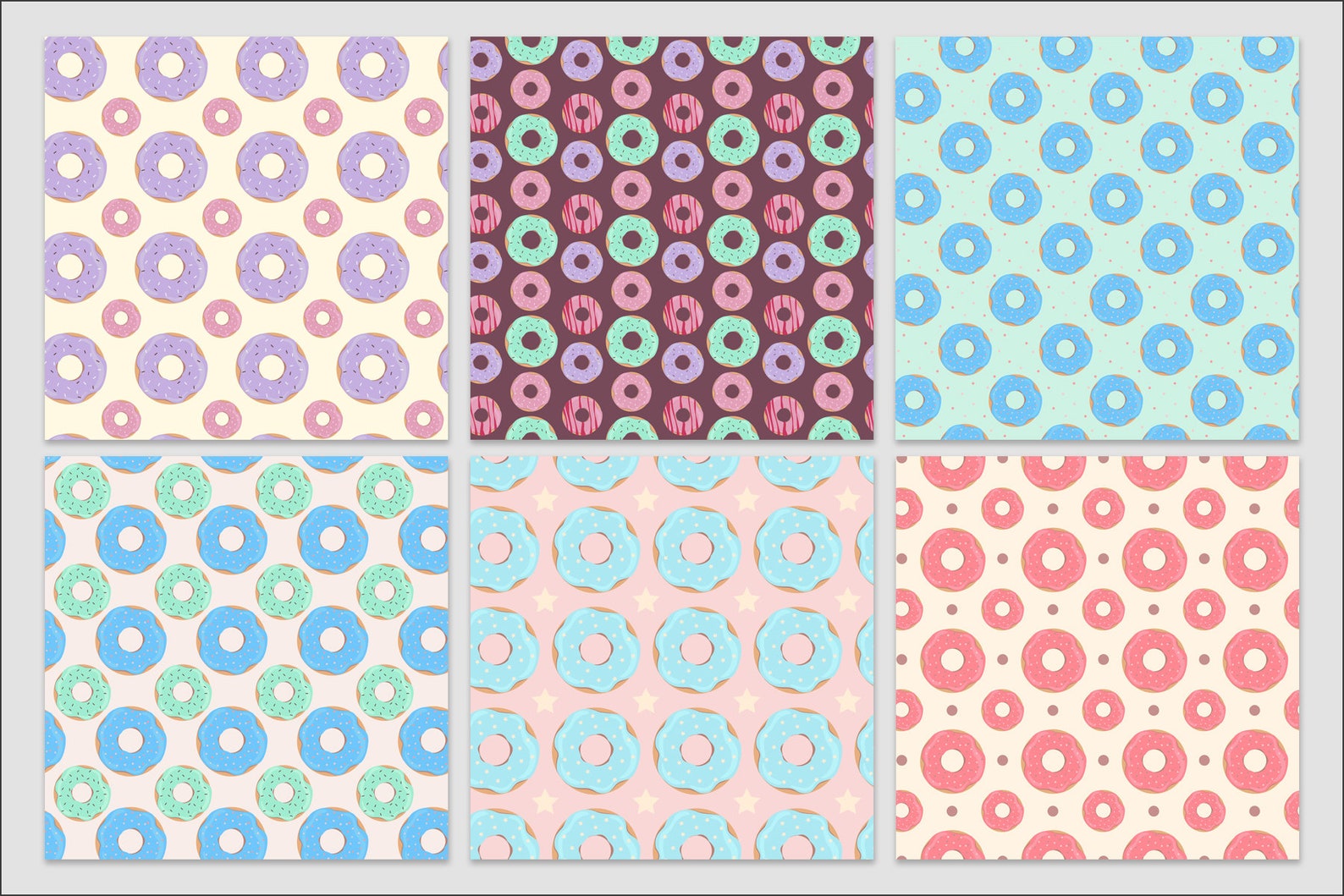 Donuts Digital Paper, Scrapbook Paper, Dunkin Donuts, Digital Scrapbook ...