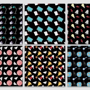 School Digital Paper, Seamless Patterns, Back to School Paper, Teacher ...