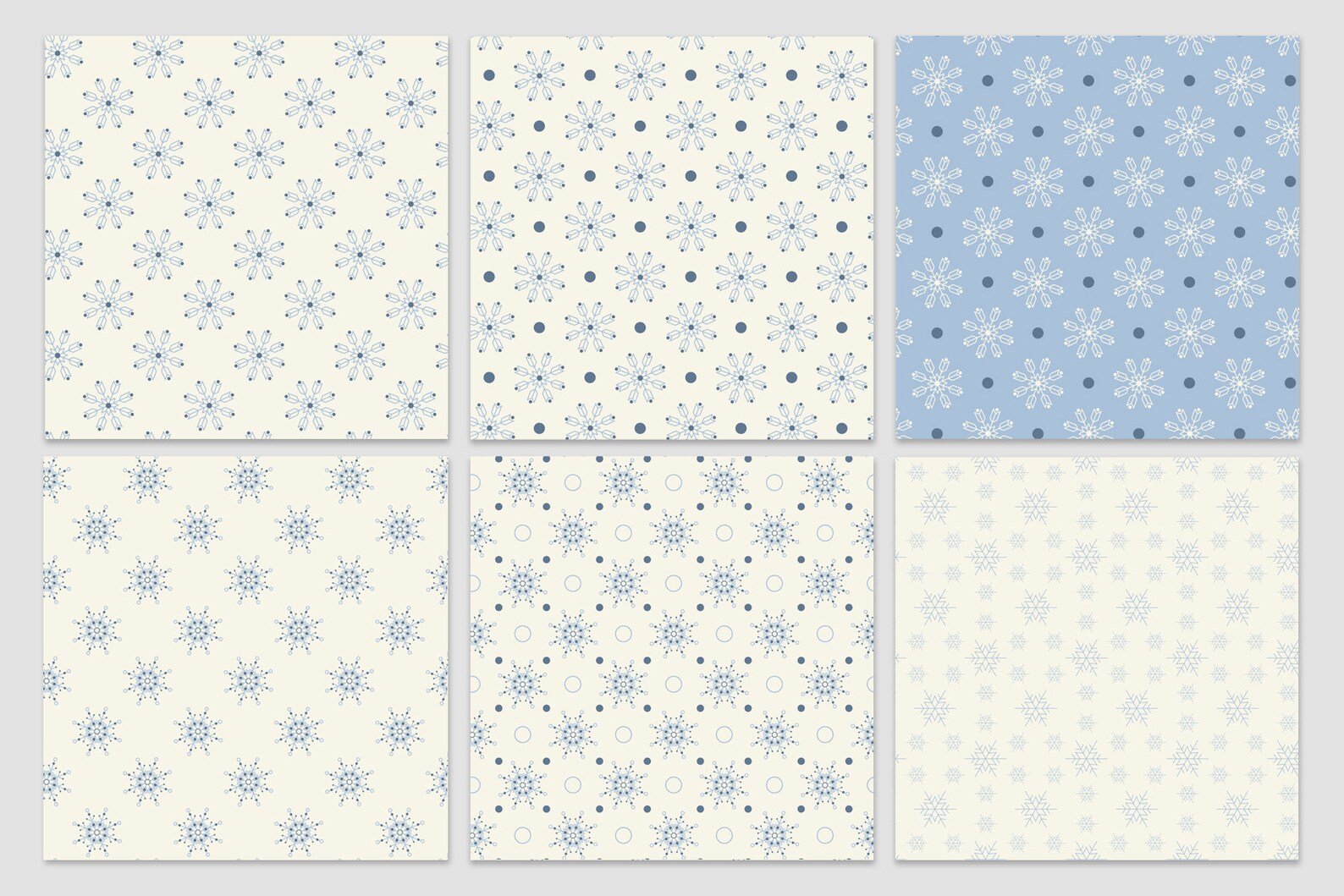 Snowflakes Digital Paper Paper Snowflakes Winter Digital - Etsy