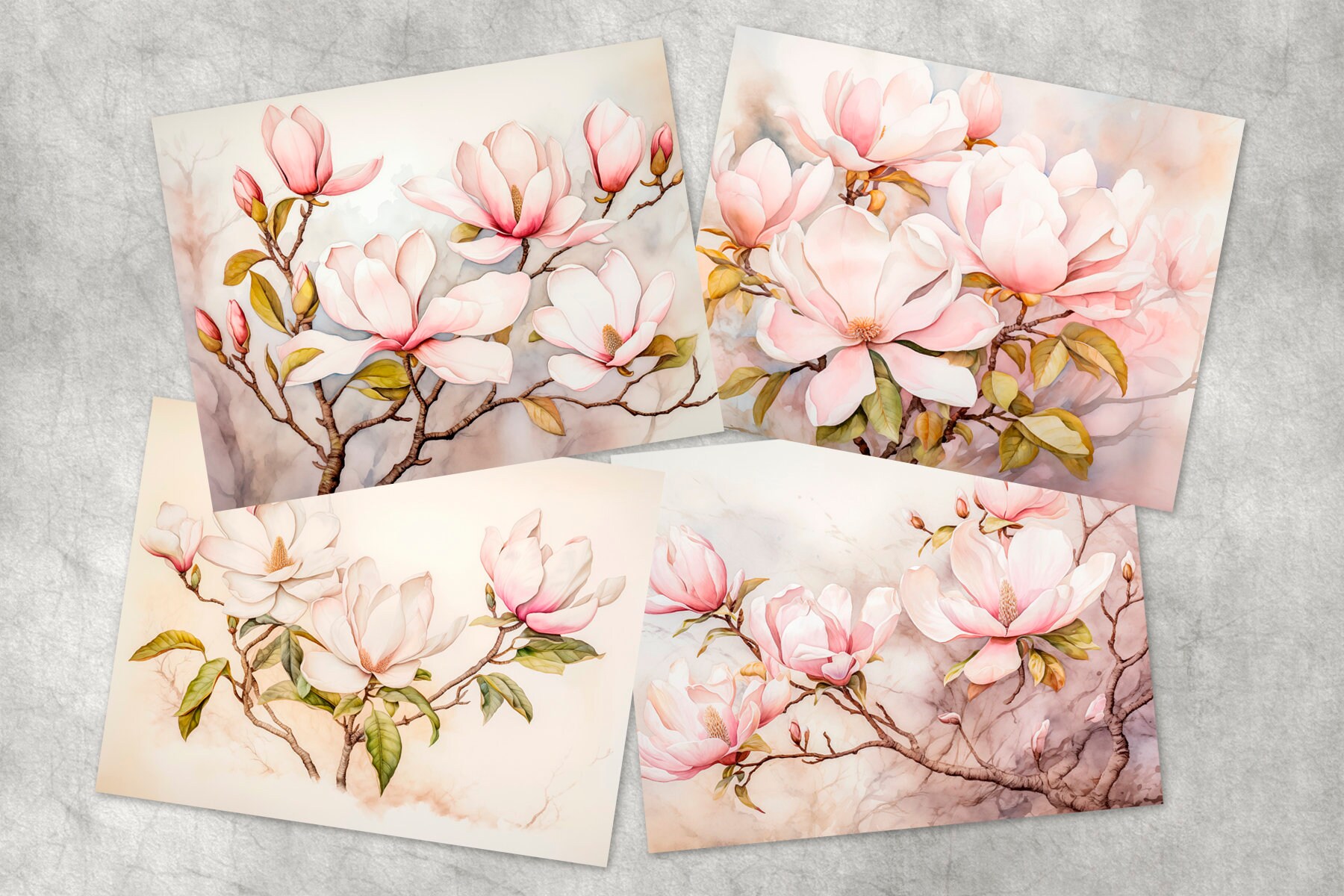 Magnolia Junk Journal Printable Floral Digital Paper Journal - Etsy