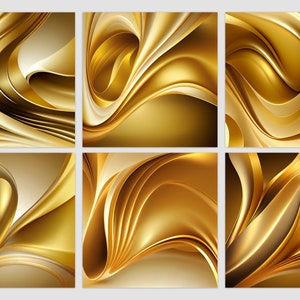 Gold Digital Paper Pack, Scrapbooking Paper Pack, Scrapbooking Digital ...