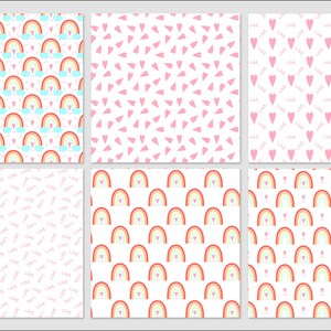 Rainbow Digital Paper Pack Scrapbook Paper Seamless Rainbow - Etsy