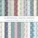 Botanical Digital Paper Pack Botanical Patterns Botanical - Etsy