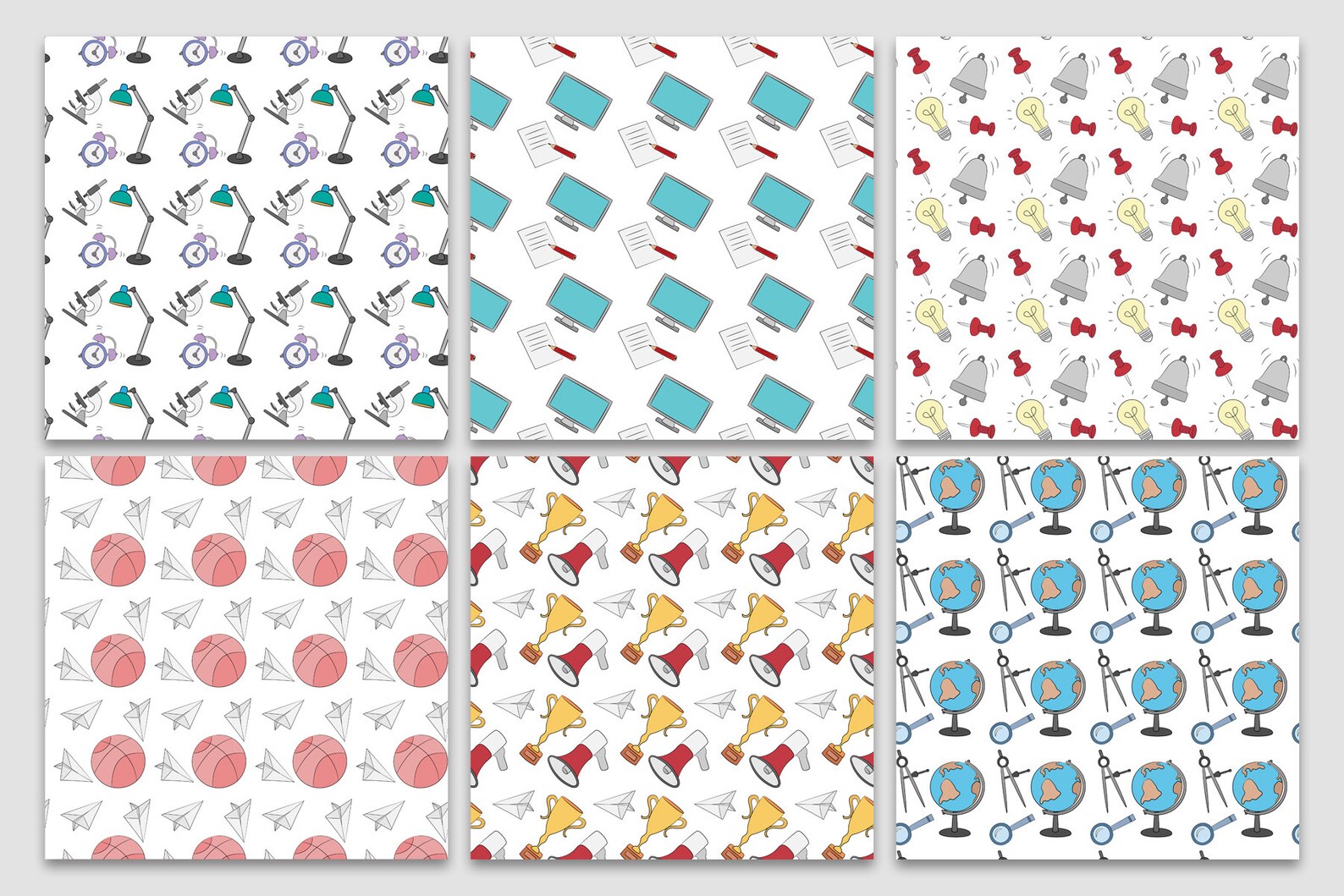 Back to School School Digital Paper Scrapbook Papers School - Etsy