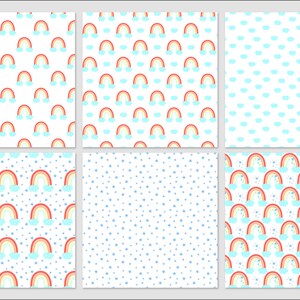 Rainbow Digital Paper Pack Scrapbook Paper Seamless Rainbow - Etsy