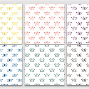 Butterflies Digital Paper Pack, Butterfly Background, Scrapbook Paper ...