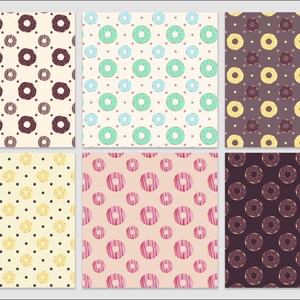 Donuts Digital Paper, Scrapbook Paper, Dunkin Donuts, Digital Scrapbook ...