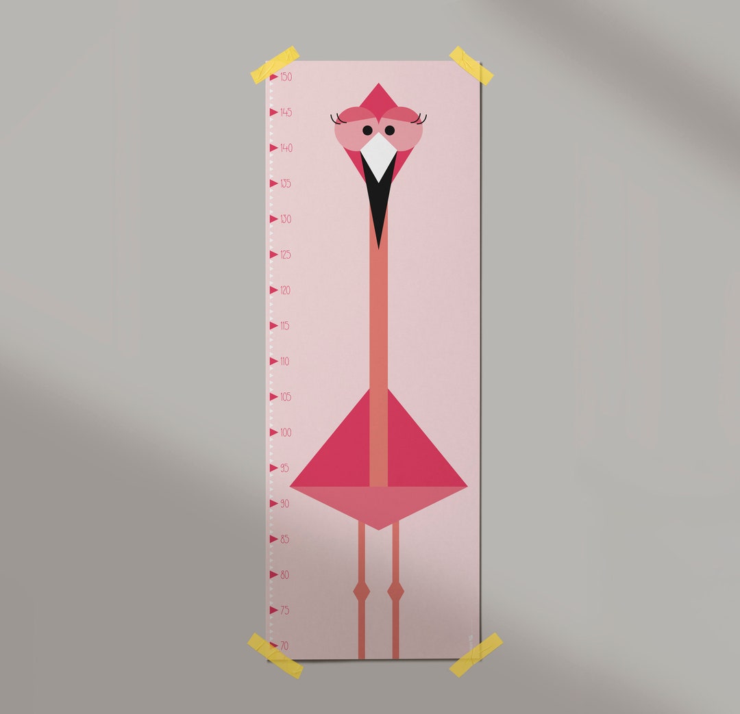 Measuring Chart / Poster "flamingo" - Etsy