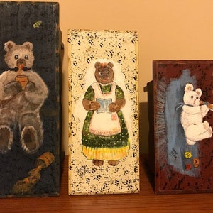 The Three Little Bears Footstool - Etsy