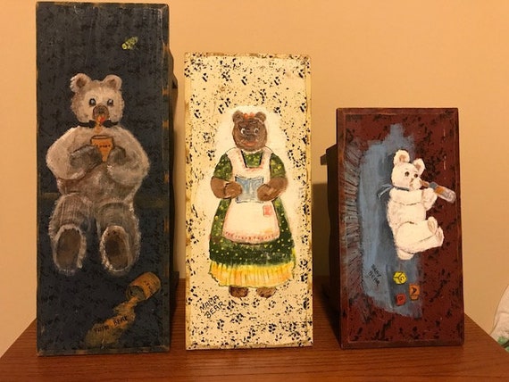 The Three Little Bears Footstool - Etsy