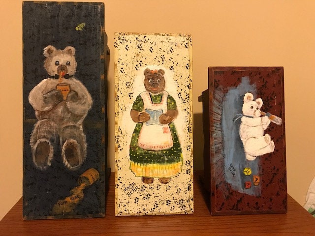 The Three Little Bears Footstool - Etsy