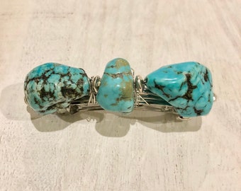 Turquoise hair clips | Etsy