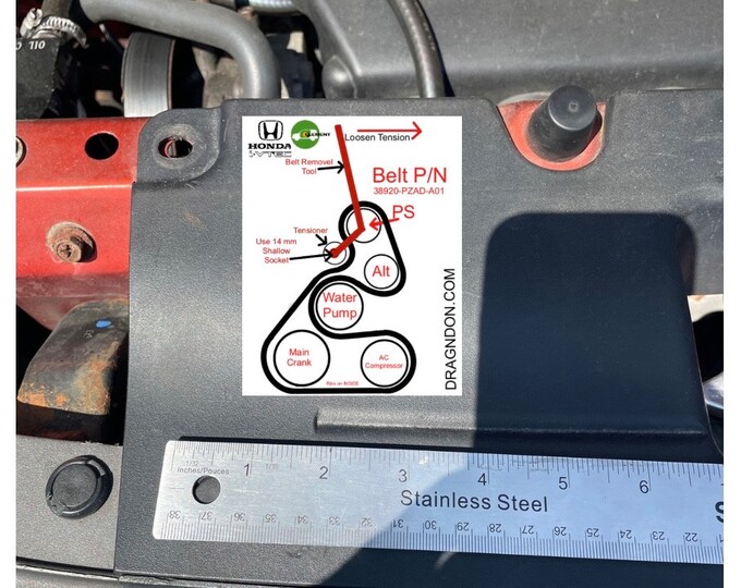 Serpentine Belt Routing Decal - Etsy