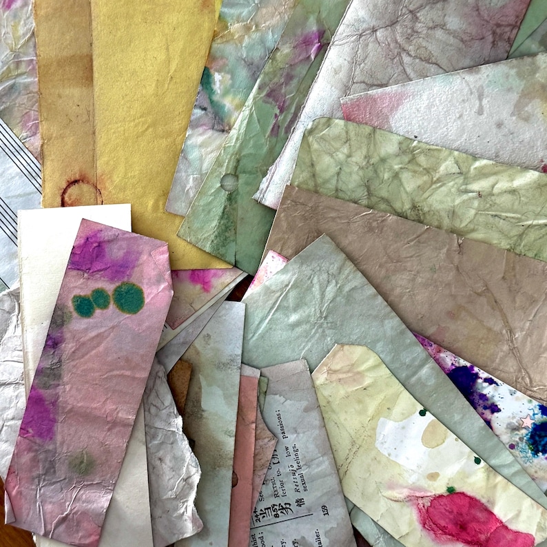 Hand-dyed Paper Bundle – 25 Assorted Sizes, Colors, & Textures - Etsy