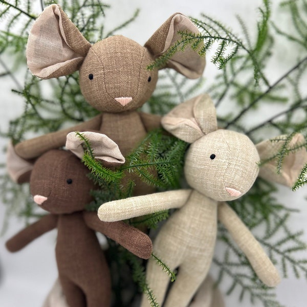 Linen Stuffed Animal - Etsy