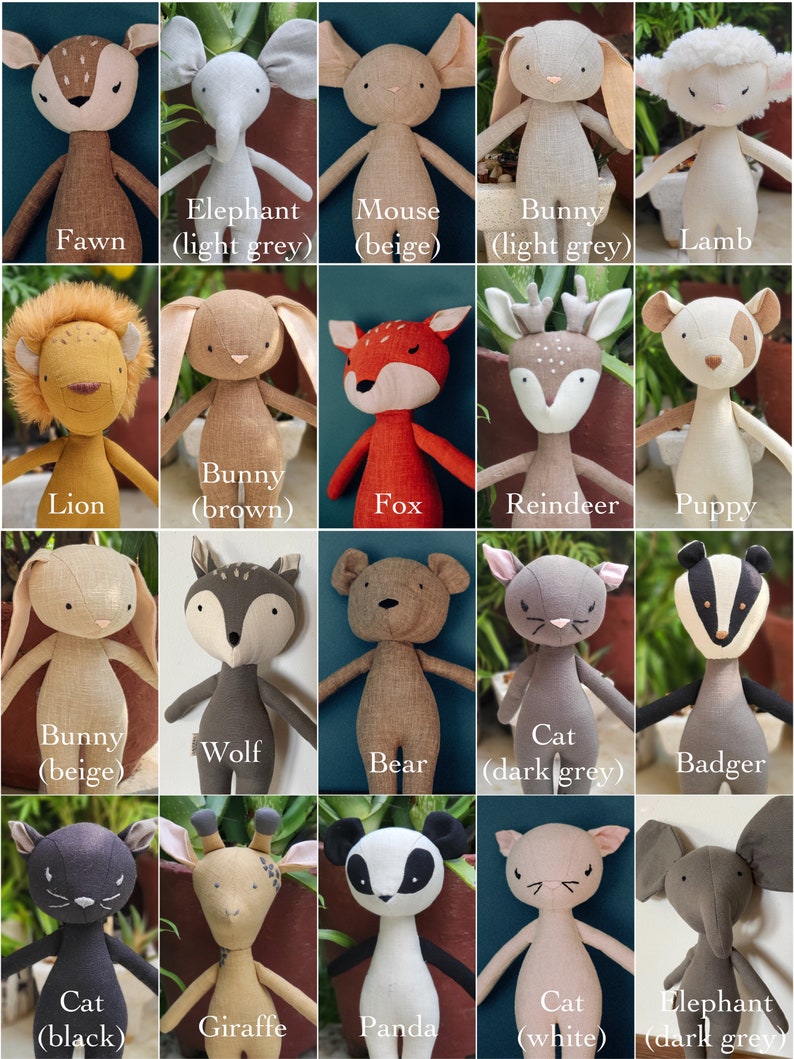 Premium Linen Heirloom Stuffed Animal Toys Fawn Art Doll - Etsy