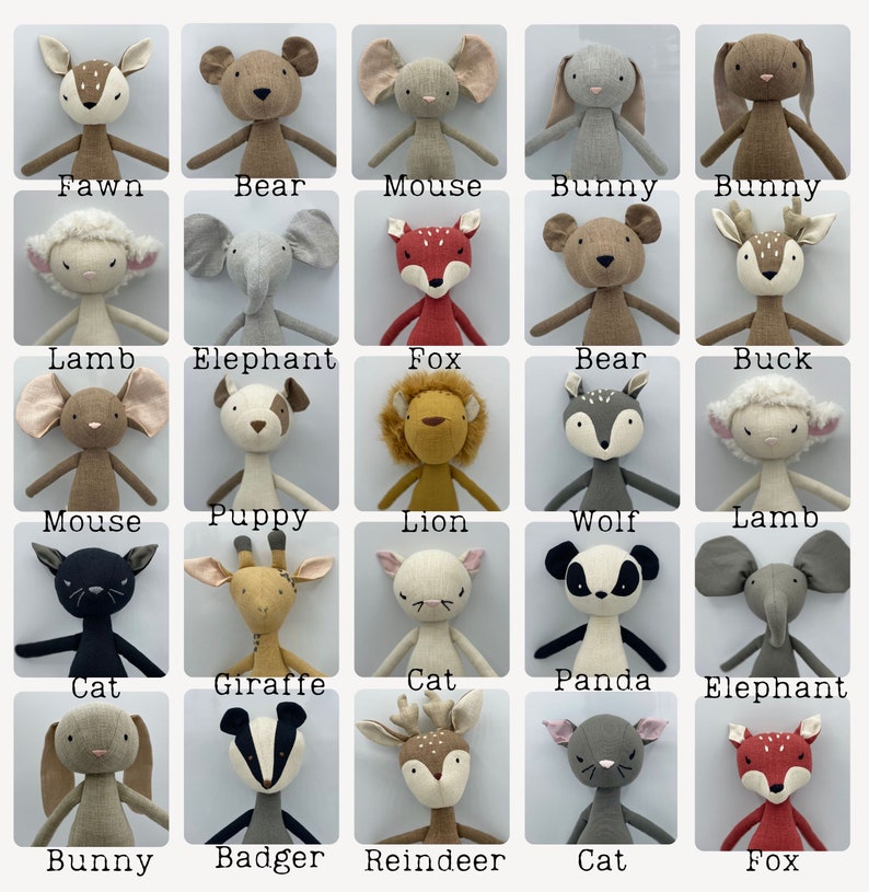 Premium Linen Heirloom Stuffed Animal Toys Fawn Art Doll - Etsy