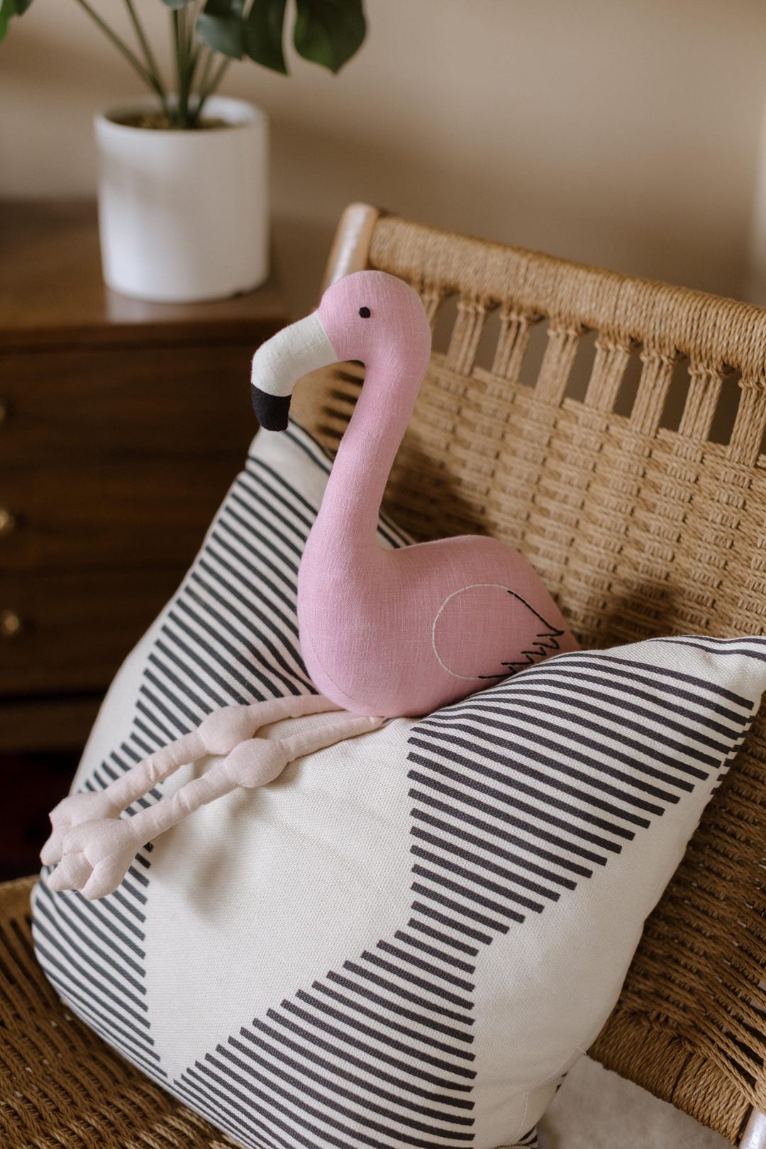 Premium Linen Heirloom Stuffed Animal Flamingo - Baby Shower Gift ...