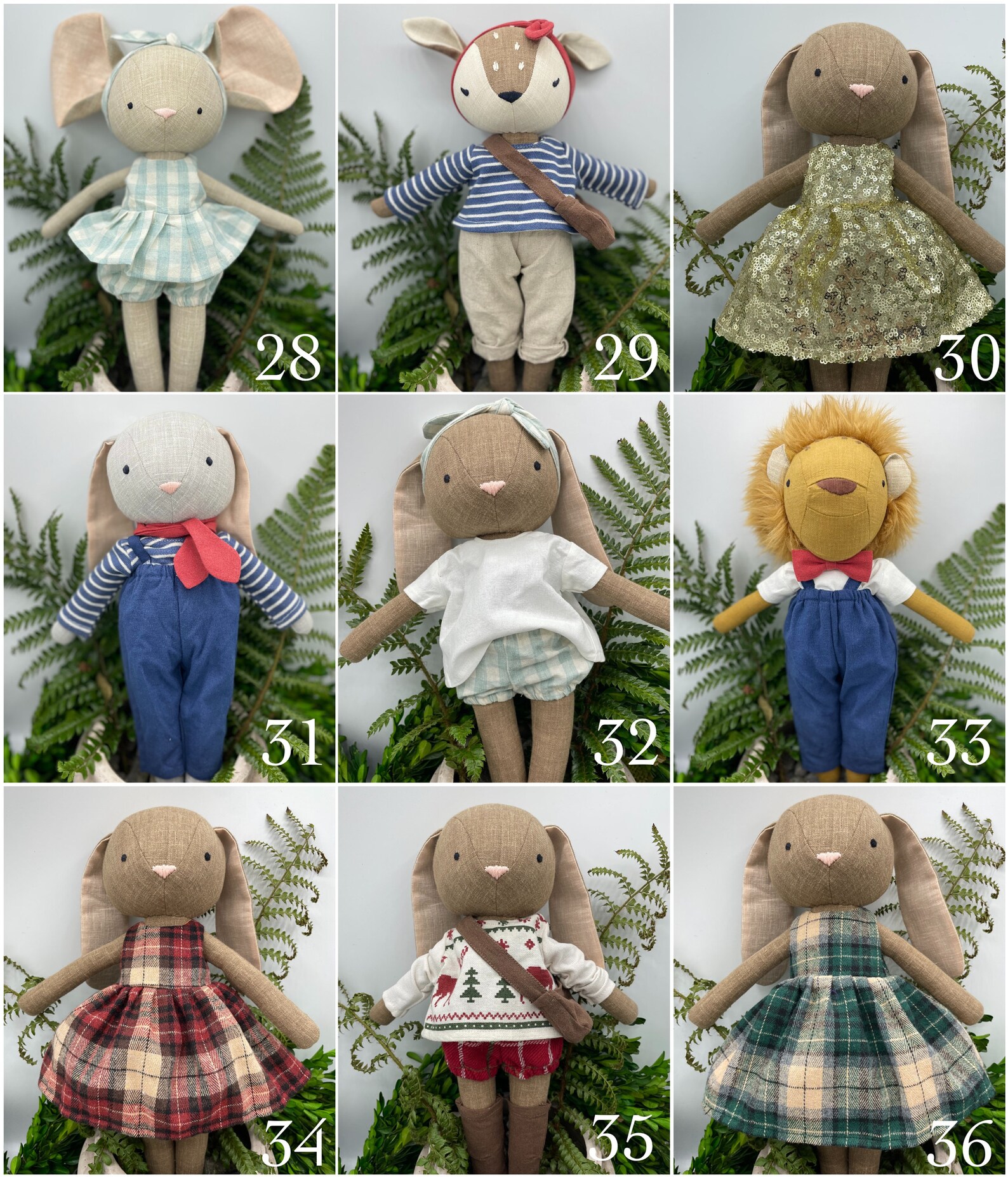 Premium Linen Heirloom Stuffed Animal Toys Fawn Art Doll - Etsy