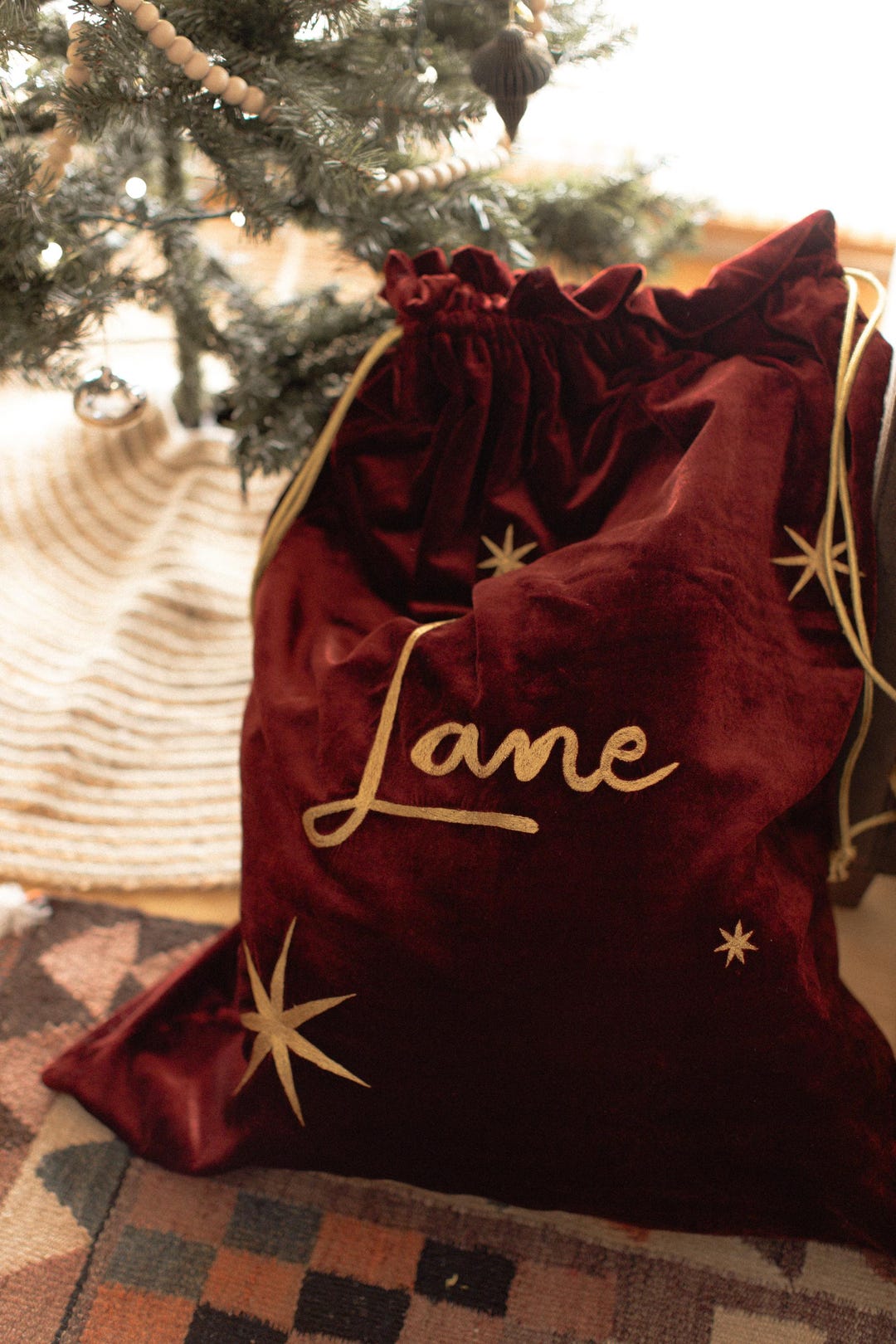 Personalised Christmas Gift Sacks in Premium Velvet and Embroidery ...